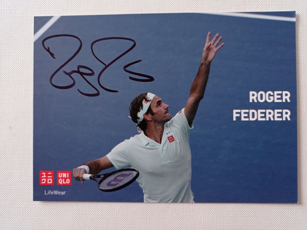 Roger Federer original signierte Autogrammkarte (Gebraucht) in Menziken ...