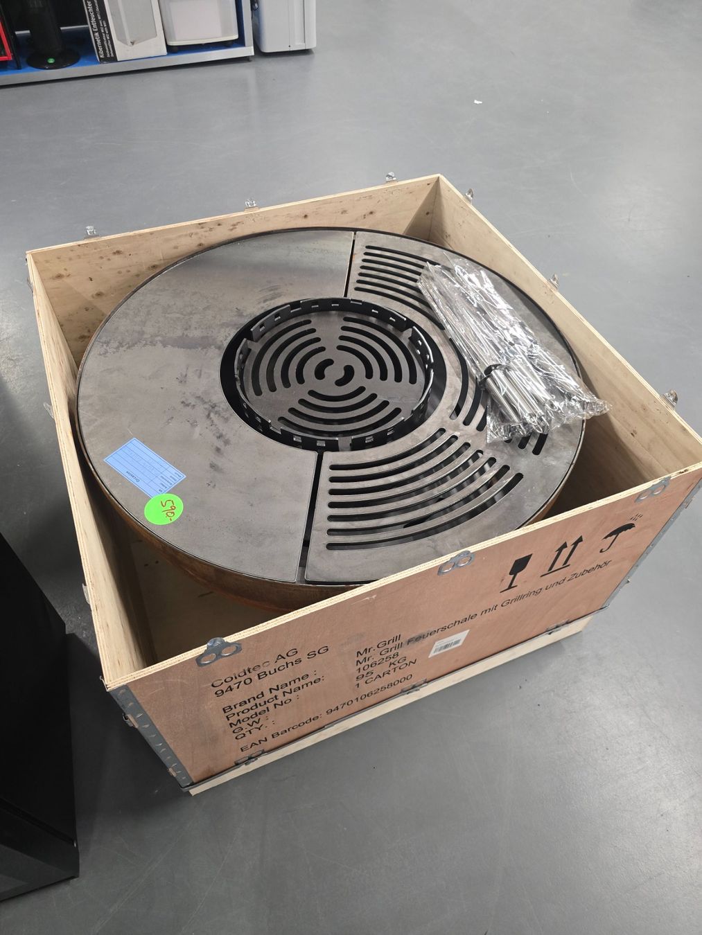 Mr. Grill Feuerschale Ø 80 cm mit Grillring und Zubehör (Gebraucht) in ...