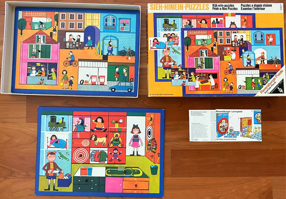 Rarität: vintage Sieh-Hinein Puzzles 1972 Ravensburger TOP | Kaufen auf Ricardo