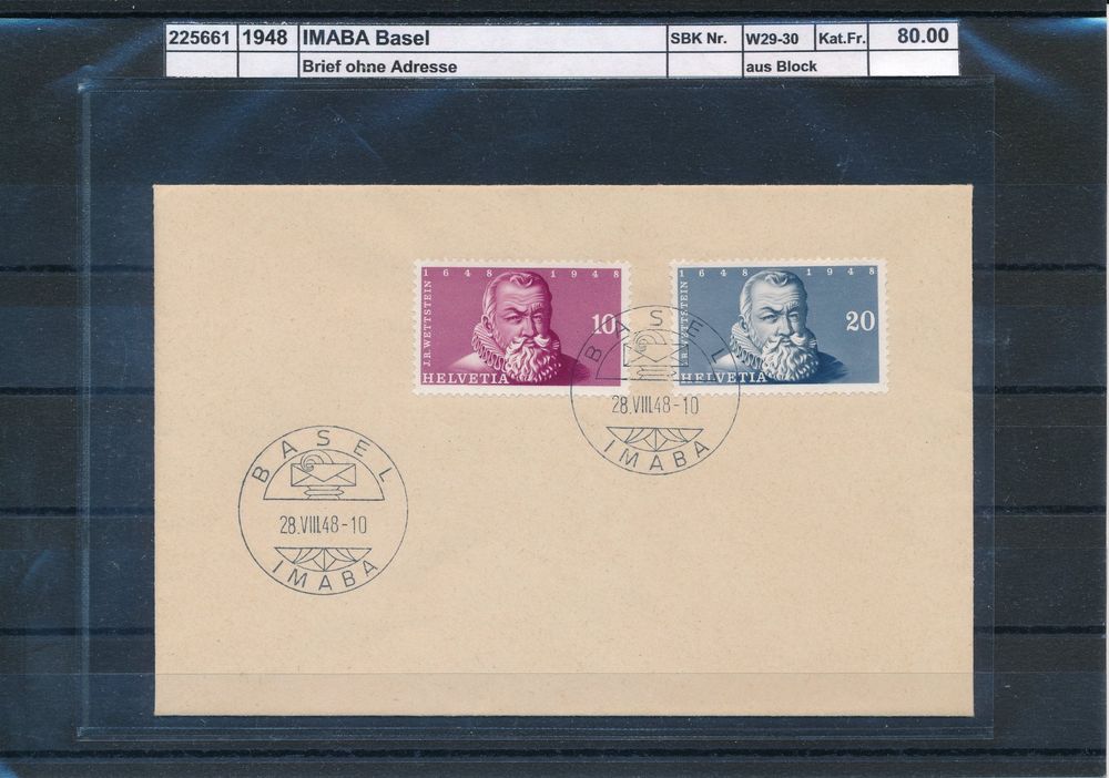 1948 IMABA Basel - Blockausschnitte, Sonderstempel | Kaufen auf Ricardo