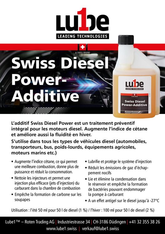 Swiss Diesel Power Additive LUBE1 (Neu und originalverpackt) in ...