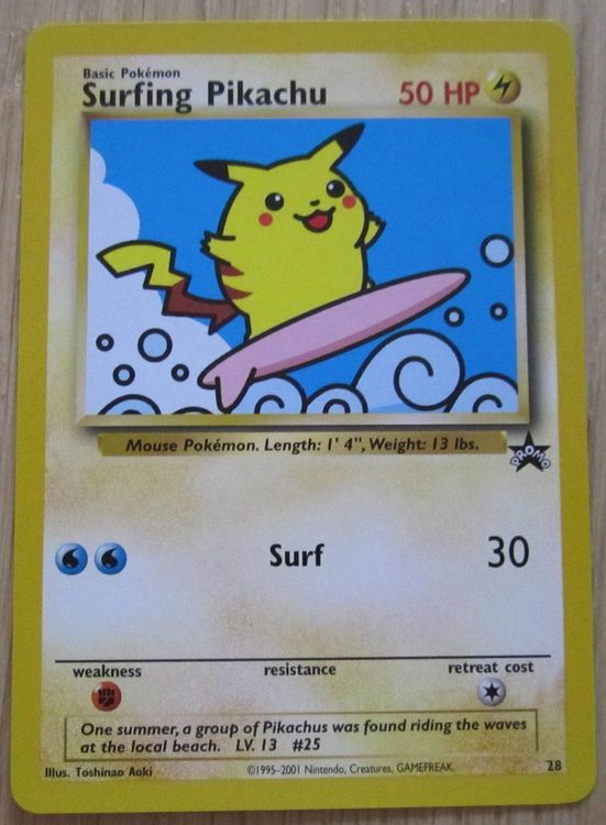 Pokémon Karte Surfing Pikachu Promo Ed28 (Gebraucht) in Wohlen AG für ...