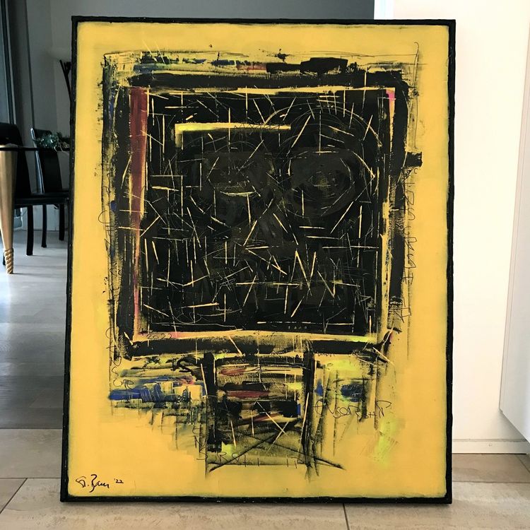 Neo Expressionismus Kunst Acryl ORIGINAL Abstrakt Modern Art (Neu ...