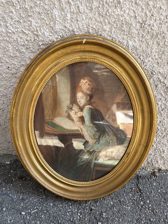 Superbe chronographie représentant une femme assise | Kaufen auf Ricardo