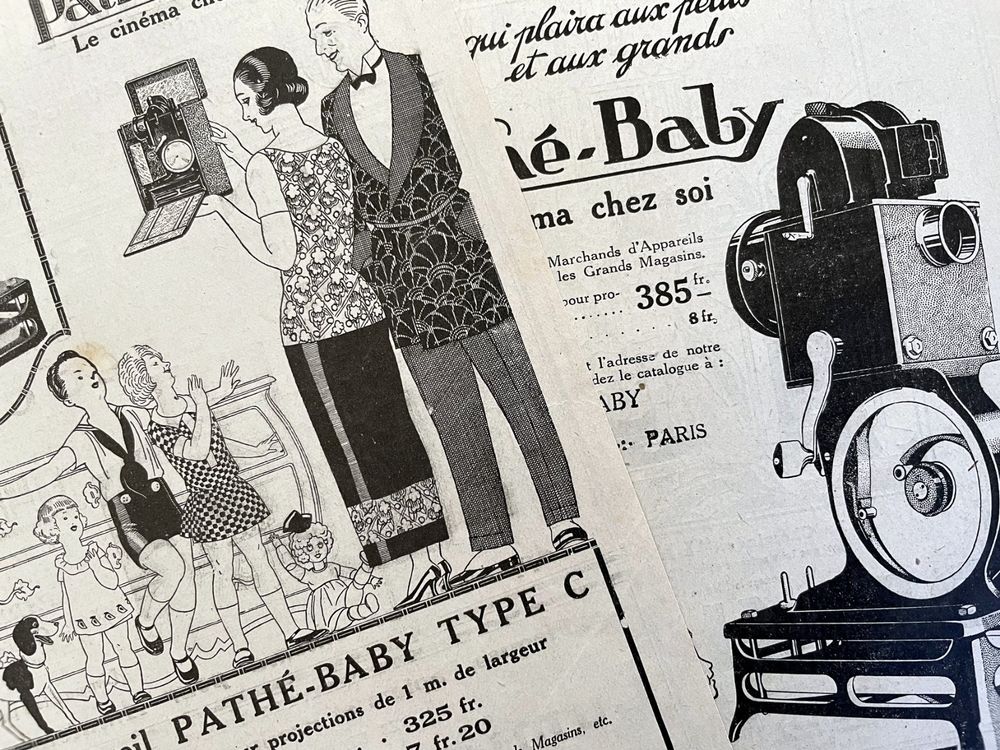 Pathé Baby- 2 alte Werbungen / Anciennes publicités 1923/24 | Kaufen ...