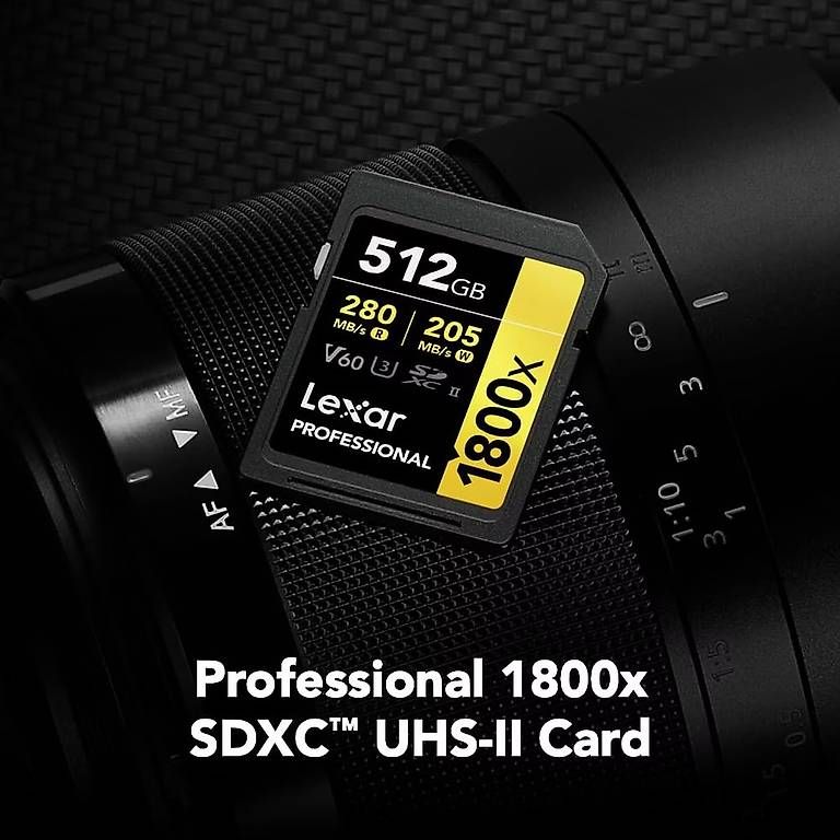 Carte SD, Lexar Professional 1800x 512 Go, SDXC, U3, UHS-II (Neu ...