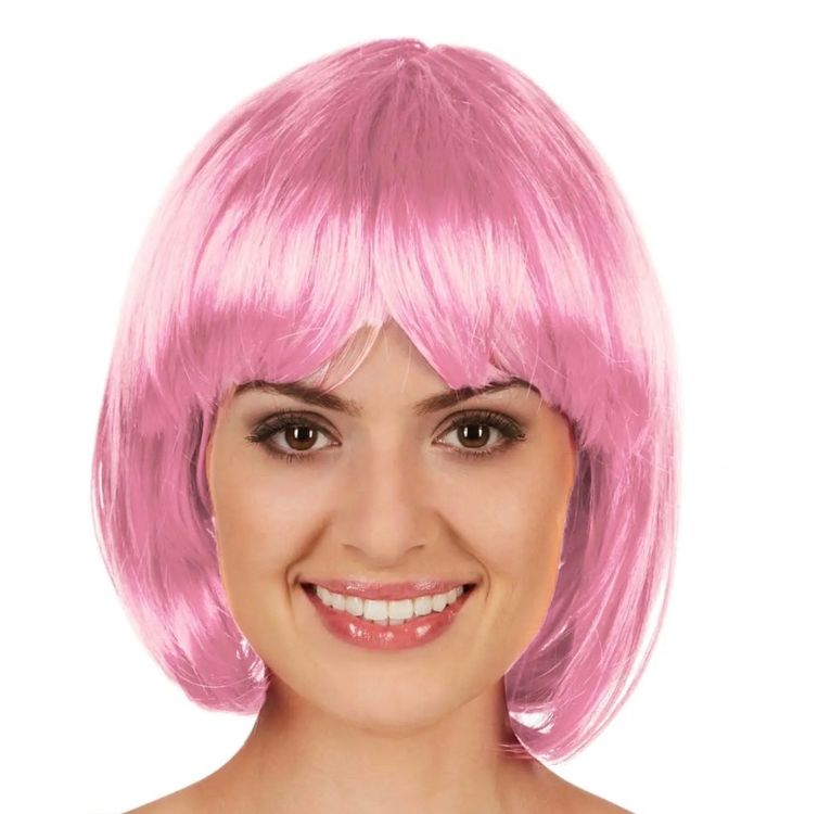 Perücke Kurze Haare Bob rosa | Kaufen auf Ricardo