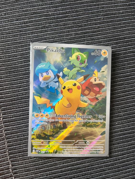 Pokemon Pikachu Promo SVP 027 near Mint sealed | Kaufen auf Ricardo