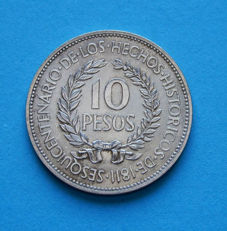 Münze Uruguay 10 Pesos 1961 Silber (Neu (gemäss Beschreibung)) in Trasadingen für CHF 25 – mit ...