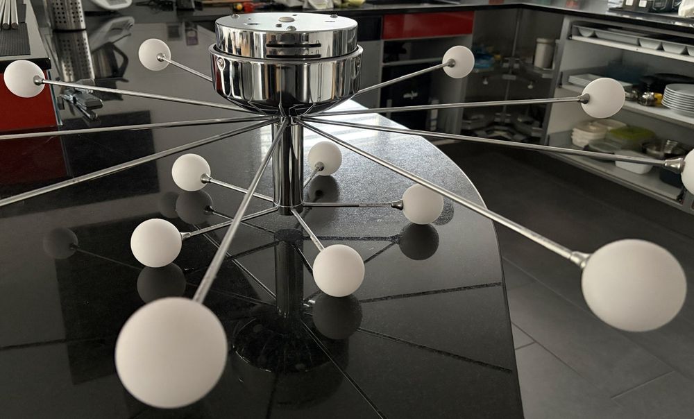 Retro Deckenlampe im Sputnik Design, Chrom, Top Zustand (Gebraucht) in ...