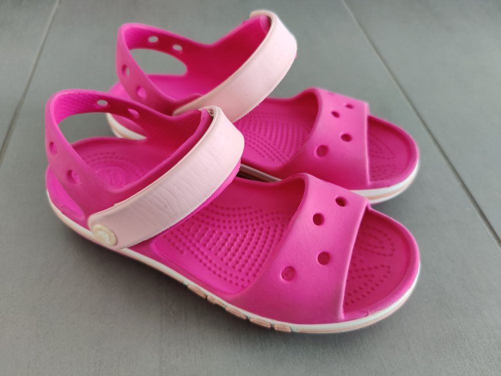 Crocs™ Kids Bayaband Sandalen Gr. C12 (29-30) Candy Pink (Gebraucht) in ...