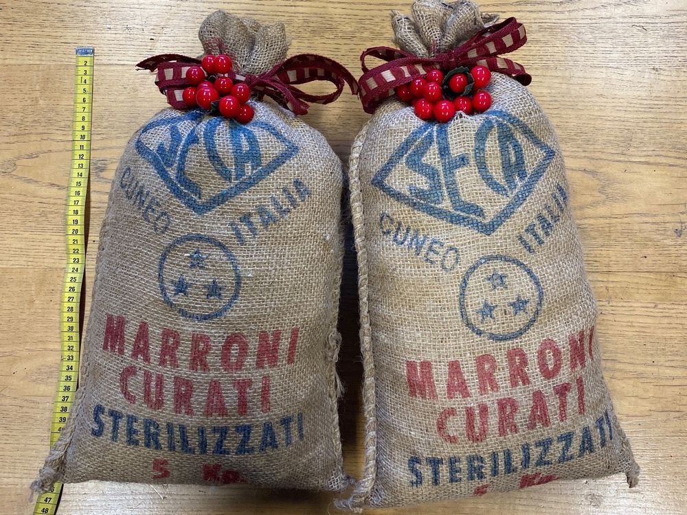 2 Marroni Säcke Jute Deko Weihnachten Herbst mit Füllwatte | Kaufen auf ...