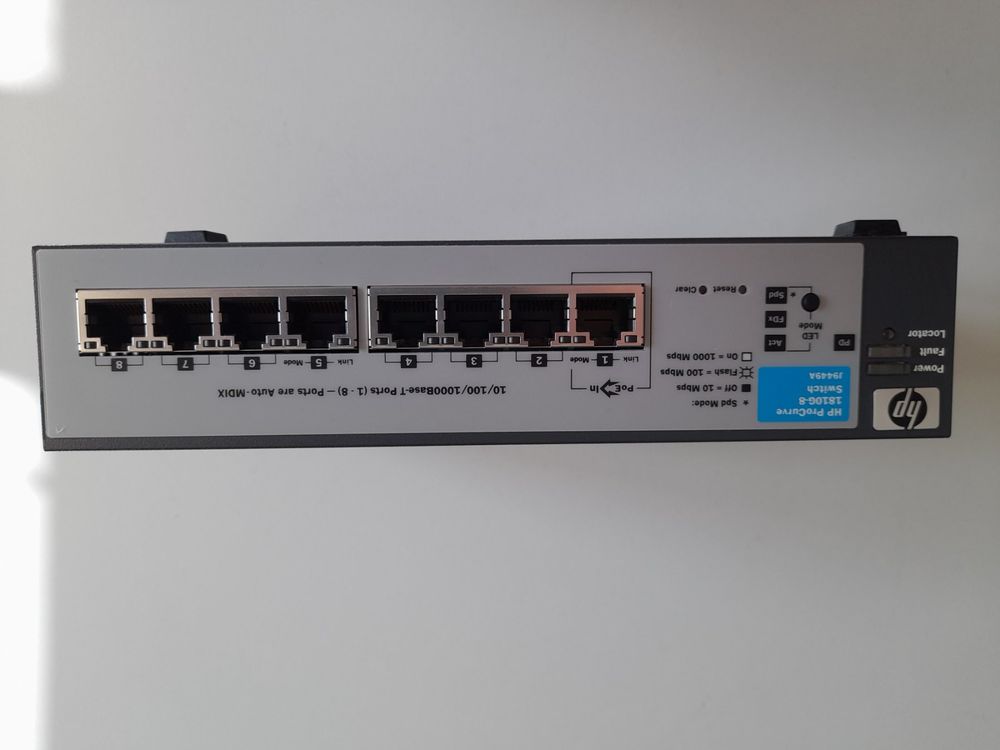HP ProCurve 1810G-8 Switch J9449A, S_N CN382F0KP | Kaufen auf Ricardo