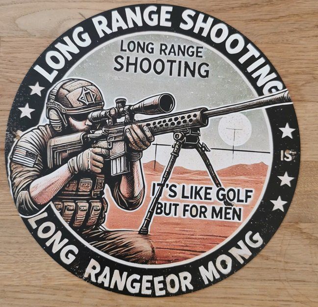 LONG RANGE SHOOTING - Blechschild (neu/OVP) (Neu und originalverpackt ...