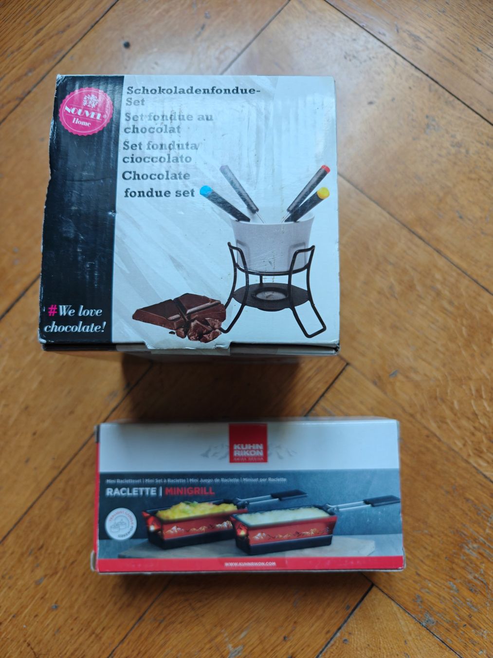 NEW Swiss dinner set kit mini raclette & chocolate fondue (Neu und ...