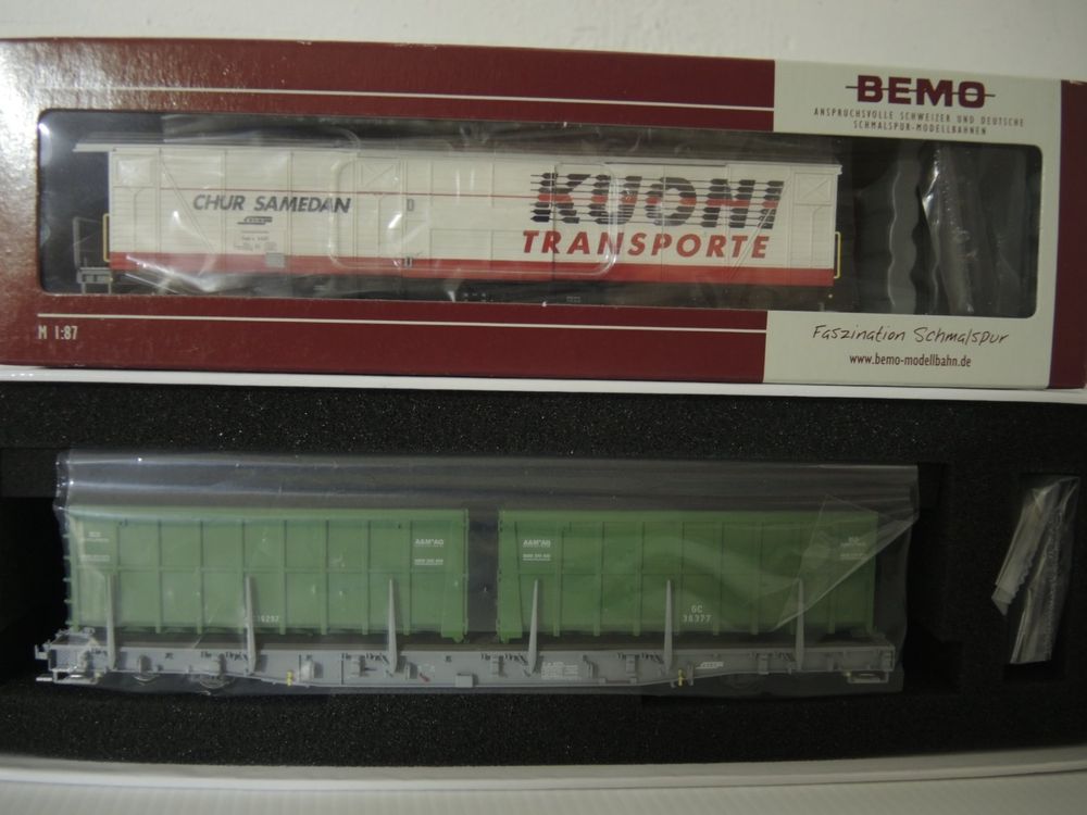 B6A: RhB Güterzug mit BoBo2 618 Bergün mit Sound und 4 Wagen (Neu und ...