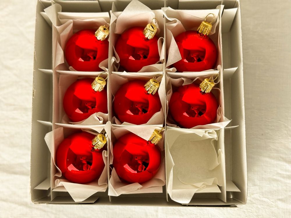 Weihnachtskugeln Set, Rot Glanz, 8 Stk., Ø 4 cm, Globus (Gebraucht) in ...