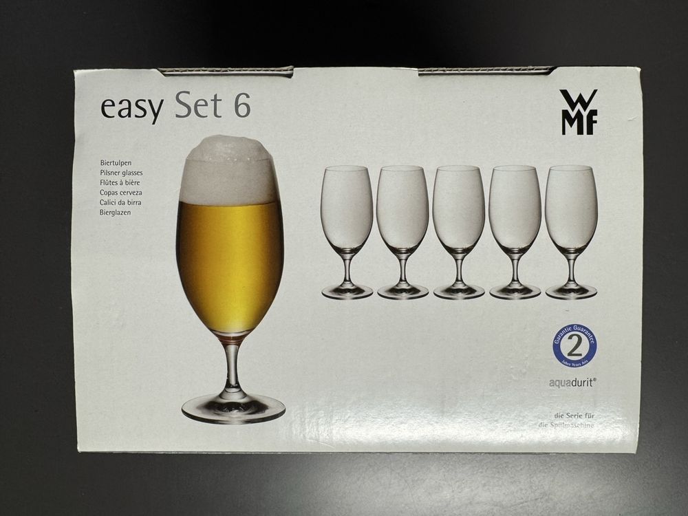 6er-Set WMF Biergläser der Serie Easy WMF Aquadurit®-Glas (Neu und ...