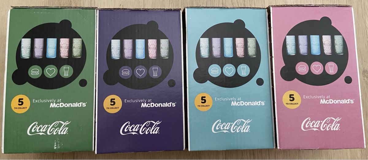 4 Coca Cola Gläser von Mc Donald‘s limited edition 2025 (Neuf avec ...