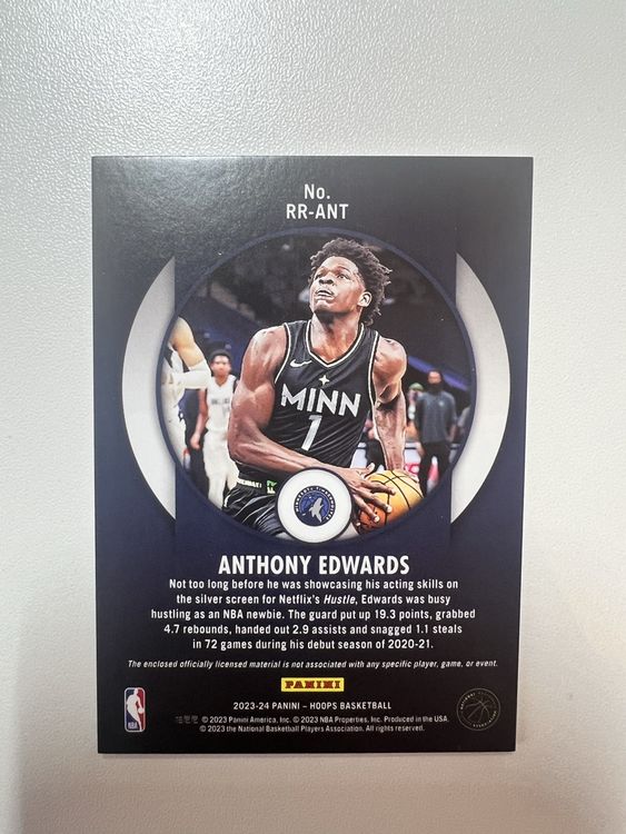 NBA HOOPS 2023 - NBA Rookie card - Anthony Edwards | Kaufen auf Ricardo
