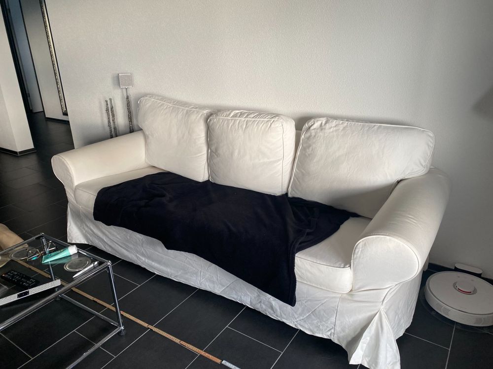 Weiss Ikea EKTORP 3er-Sofa - in sehr gutem Zustand (Gebraucht) in Wikon für CHF 10 – nur ...