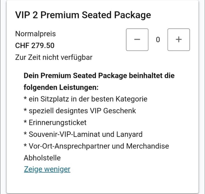 2x 50 Cent Ticket VIP Premium Seated Package mit Goodies | Kaufen auf Ricardo