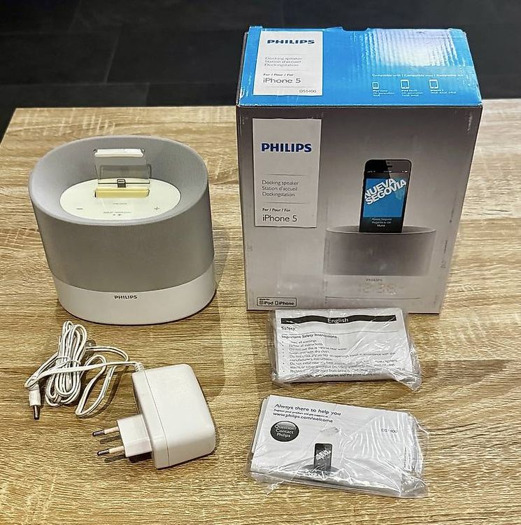 Philips DS1400 Docking Speaker ab iPhone 5 OVP & Zubehör (Gebraucht) in ...