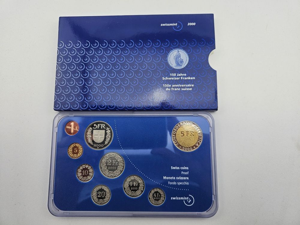 RAR, Münzsatz 2000 PP 150 Jahre Schweizer Franken Limit. 500 (Neu und originalverpackt) in ...