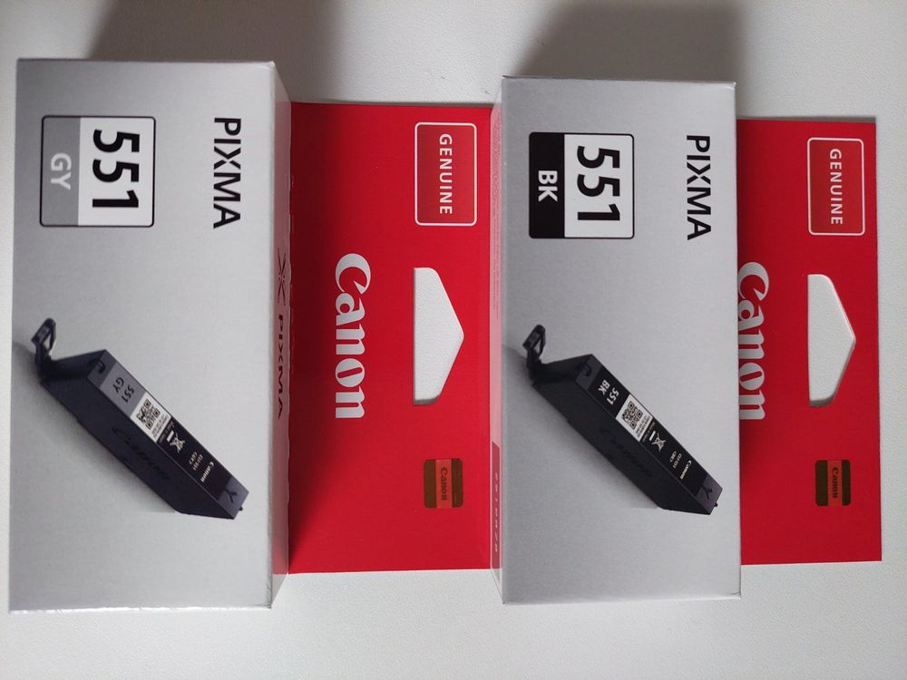 Patronen Canon Pixma 551 BK und 551 GY (Neu und originalverpackt) in Abtwil AG für CHF 5.1 – mit ...