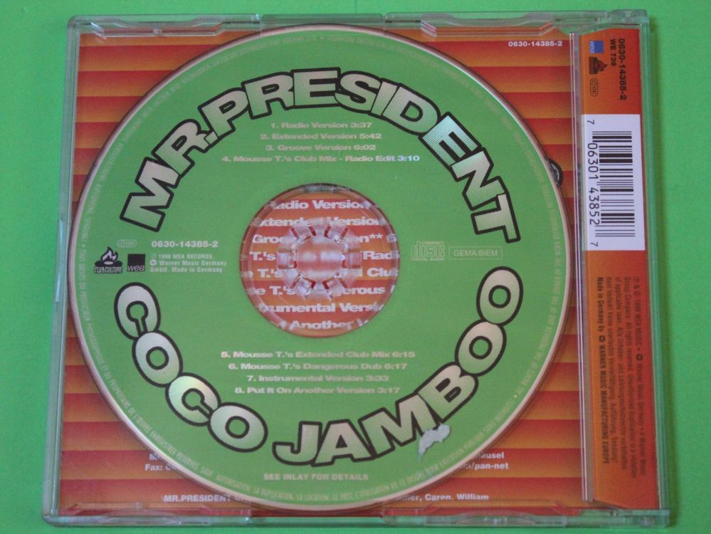 Mr. President - Coco Jamboo 1996 Eurodance Maxi-CD Guter Zus | Kaufen auf Ricardo