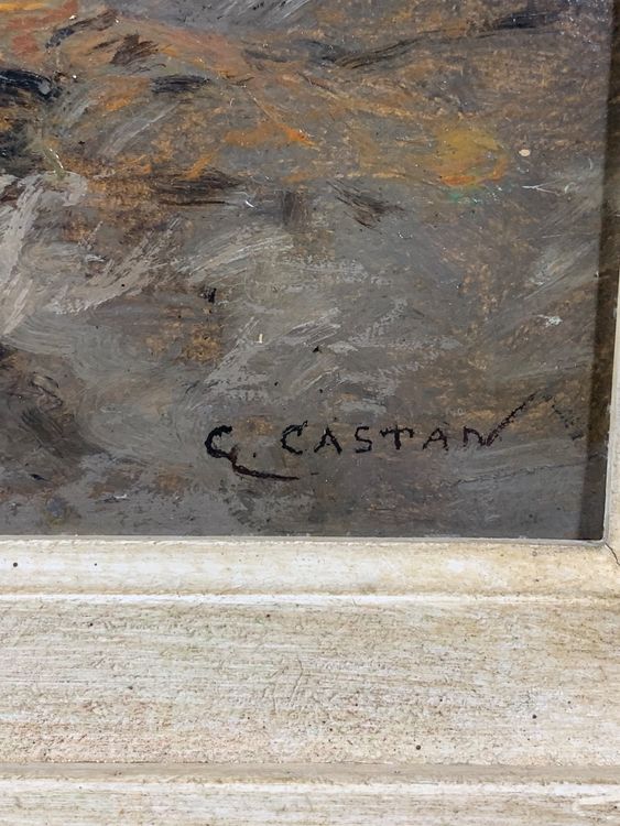 Gustave Eugène Castan (1823-1892) grosses Gemälde (Gebraucht) in Root ...