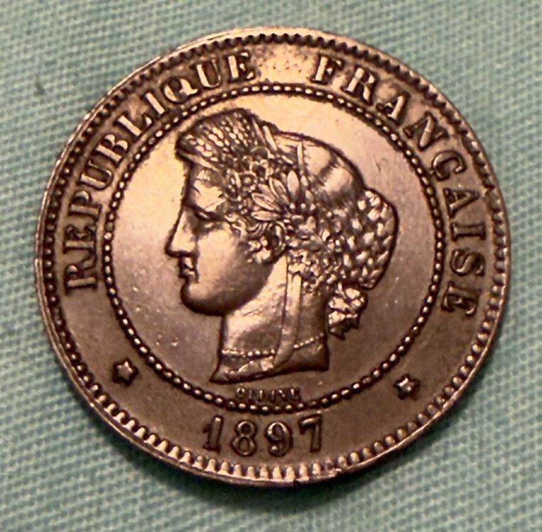 France 5 Centimes 1897 A aUNC-UNC Grade (Neu (gemäss Beschreibung)) in ...