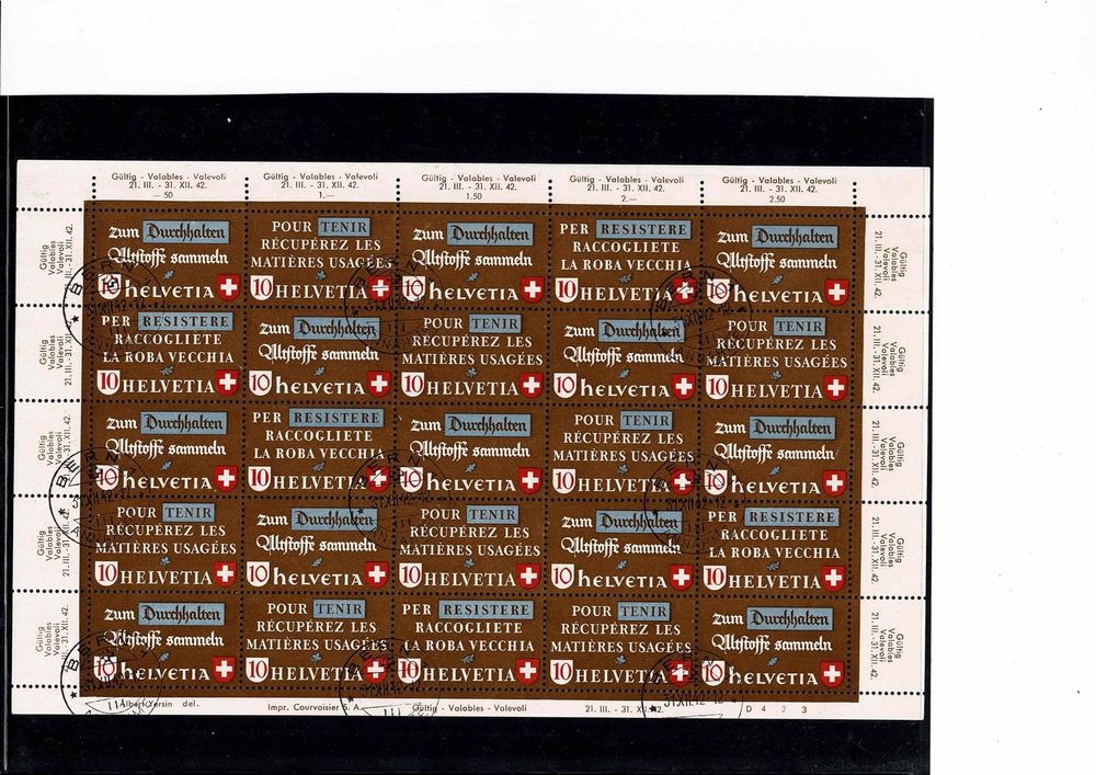 1942 Altstoff Bogen OZ38 ʘ Letzttag | Kaufen auf Ricardo