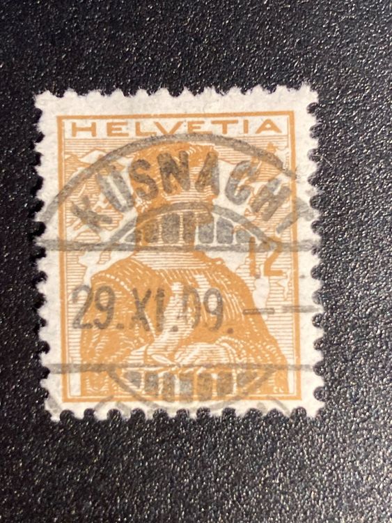 Schweiz 1909 Helvetia 12 Rp. Vollstempel KÜSNACHT 29.XI.09 | Kaufen auf Ricardo