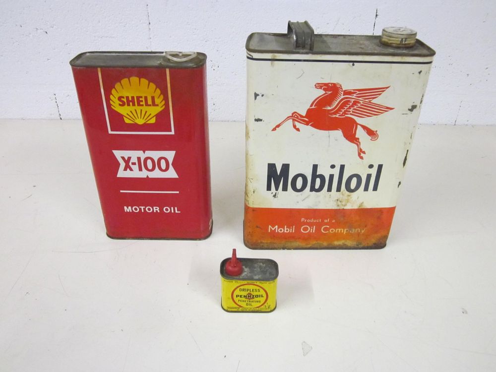 MOBILOIL SHELL PENNZOIL Antik Oelkanne Bidon Oldtimer | Kaufen auf Ricardo