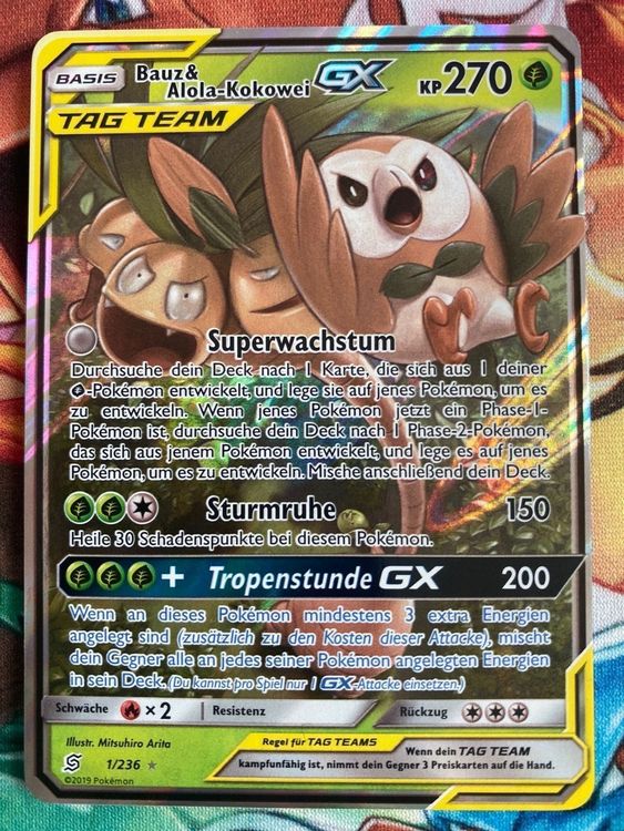 Pokemonkarte Bauz & Kokowei GX (Neu (gemäss Beschreibung)) in Neuhausen für CHF 12 – mit ...