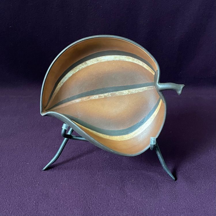 traditionelle Schweizer Keramik FRICK, Schale in Blattform (Gebraucht ...