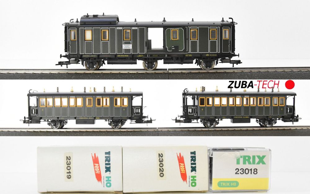 Trix 3x Personenwagen K.Bay.Sts.B. H0 GS mit OVP (Neu (gemäss ...