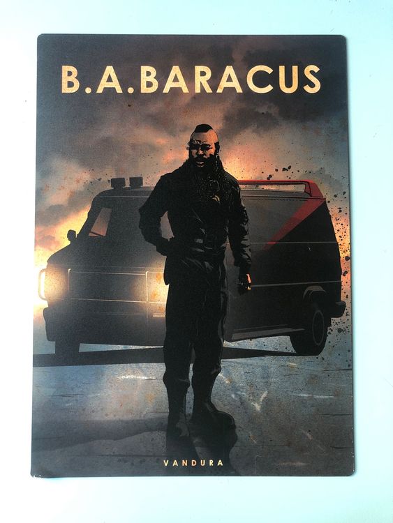 Blechschild mit B.A. Baracus (A-Team) (Gebraucht) in Horgen für CHF 0. ...