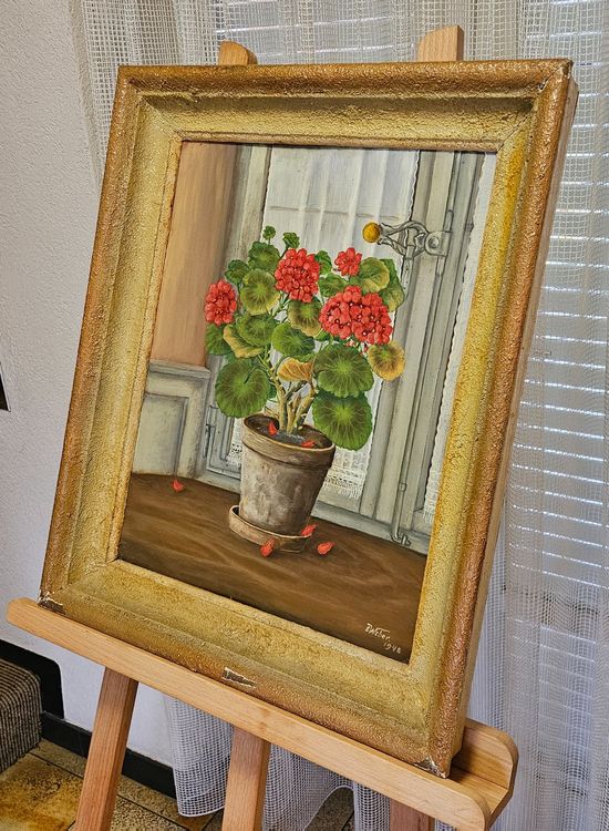 Ölgemälde EWeber 1948 Stillleben Blumen Gemälde Kunst | Kaufen auf Ricardo