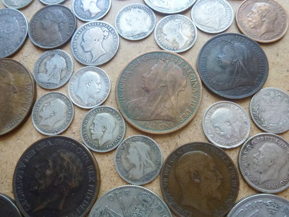 Sammlung ++ 100 Stück alte Münzen aus England ab 1696 (Gebraucht) in ...