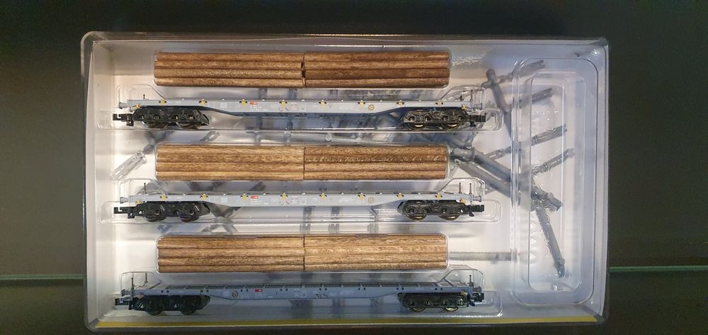MINITRIX: SBB RUNGENWAGEN-SET MIT STAMMHOLZLADUNGEN TOP/OVP | Kaufen ...