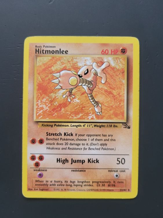 Pokemon Karte Hitmonlee 22/62 Fossil Set EN | Kaufen auf Ricardo