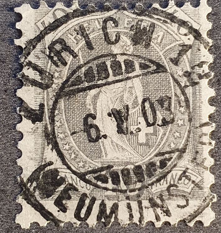 Stehende Helvetia Zürich 69D Kat. 10.- (Gebraucht) in Balgach für CHF 2 ...