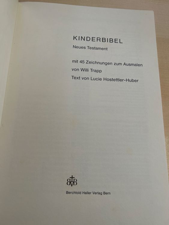 Kinderbibel zum Ausmalen 1982, Willy Trapp, Lucie Hostettler (Gebraucht ...