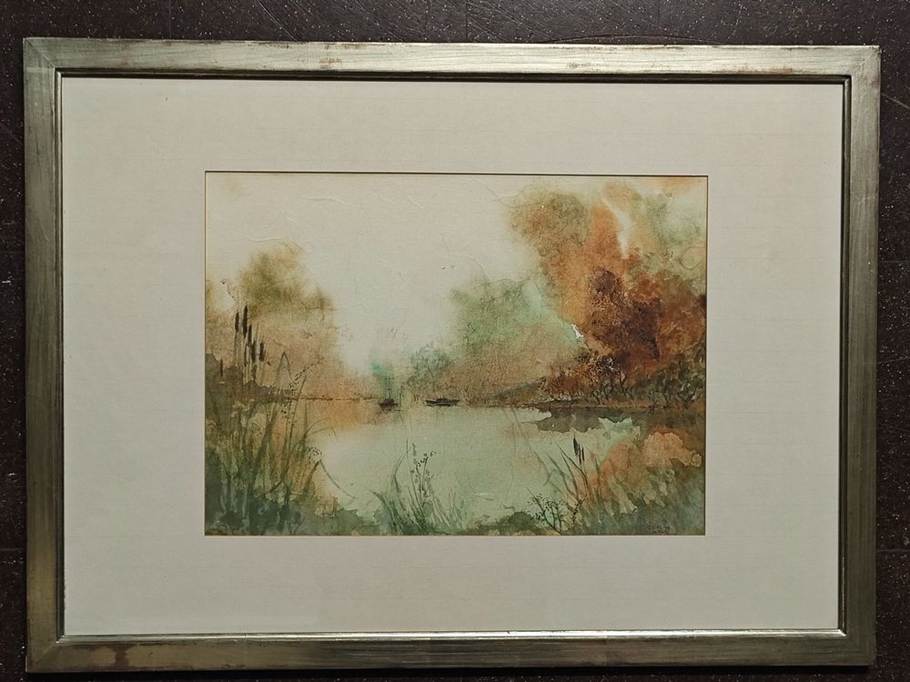 N43 Gemälde Natur Aquarelle 1979 signiert 52x71cm | Kaufen auf Ricardo