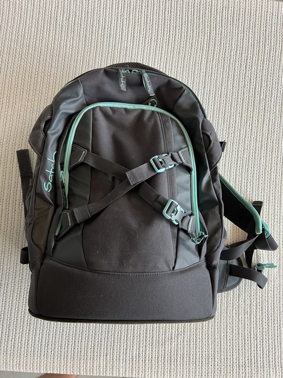 Satch Rucksack Schulrucksack ergonomisch grau türkis (Gebraucht) in ...