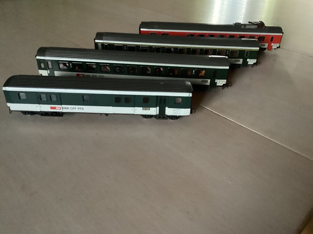 H0 SBB Märklin/Roco schöner Zug 1./2.Klasse,Restaurant,Post | Kaufen auf Ricardo