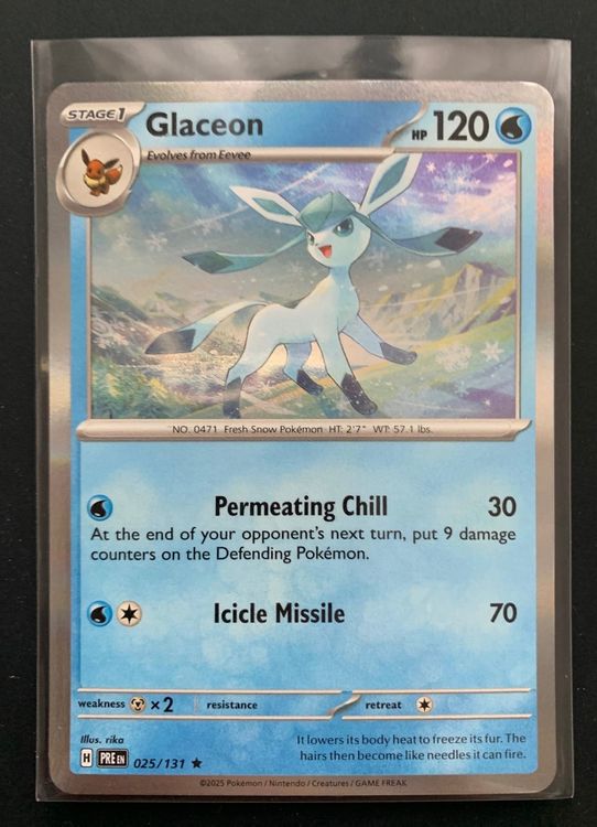Pokemon Glaceon holo 025/131 EN, Prismatic Evolutions | Kaufen auf Ricardo