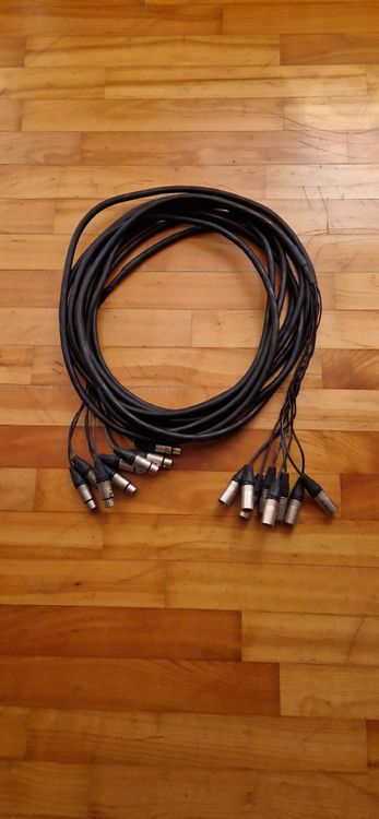 Multicore 8-fach, 10m, XLR-Male/XLR-Female, Neutrik Stecker | Kaufen ...